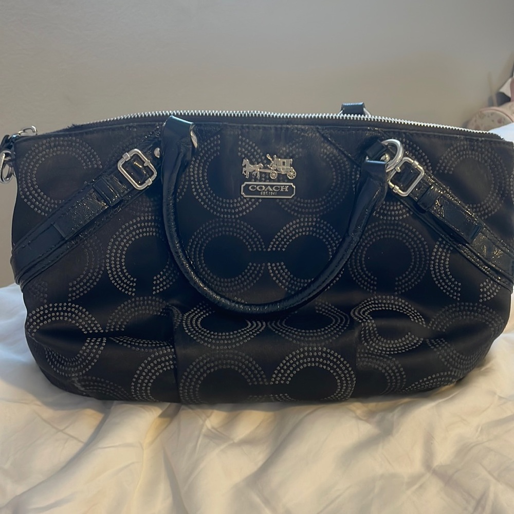 Beautiful Coach Madison Dotted Op Art Sophia Bag #159… - Gem